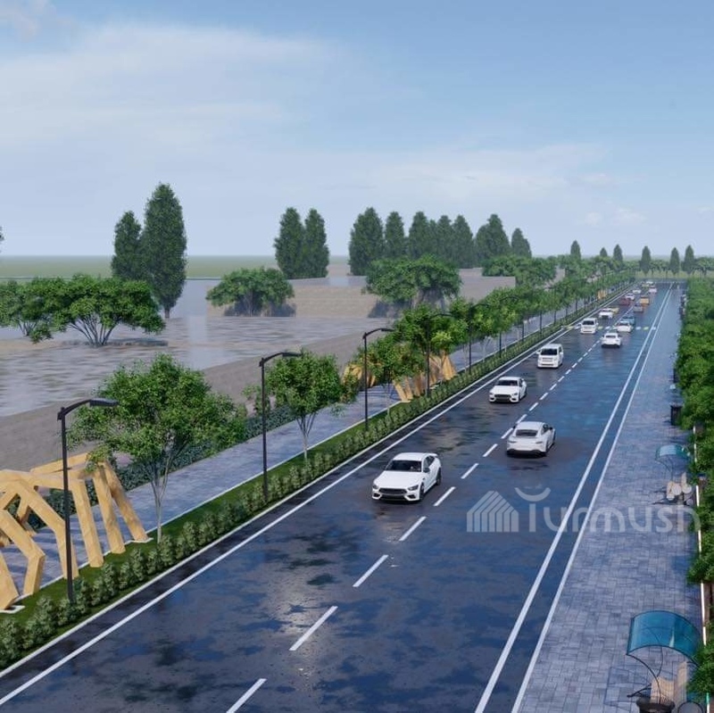 Sketch for reconstruction of one of Talas city streets prepared ...