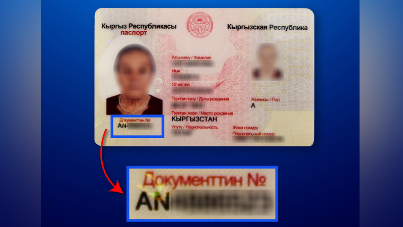 Around 800,000 citizens of Kyrgyzstan have old ID cards of 2004 sample ...