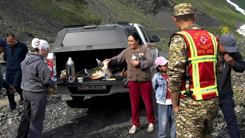 8 people rescued at Sary-Kyr Pass after mudslides washed out road ...