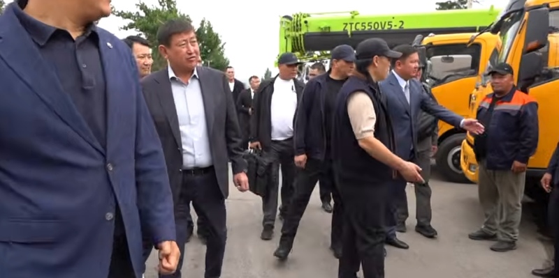 President Japarov inspects new buses and municipal equipment delivered ...